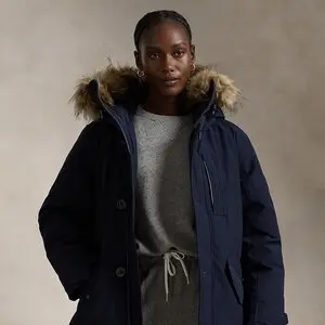Ralph Lauren Down Parka With Faux-fur Trim - Rl Navy