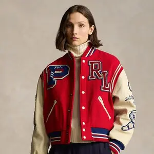 Ralph Lauren Letterman Jacket - Rl2000red/Cream | Editorialist