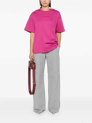 LANVIN Logo-embroidered T-shirt