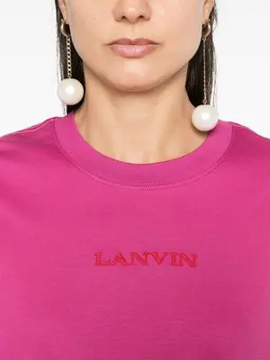 LANVIN Logo-embroidered T-shirt