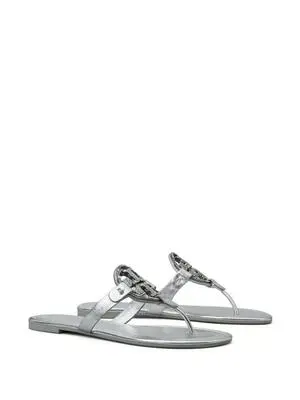 Tory Burch Miller Sandals - Silver