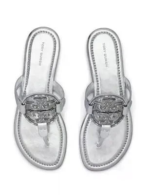 Tory Burch Miller Sandals - Silver