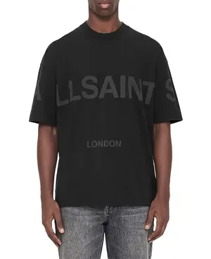 ALLSAINTS Biggy Cotton Tonal Logo Tee - Jet Black