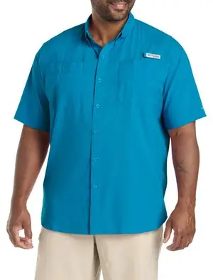 Columbia Big & Tall Pfg Tamiami Ii Sport Shirt Blue Echo