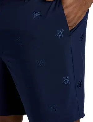 ORIGINAL PENGUIN Big & Tall Space Dyed Embroidered Shorts
