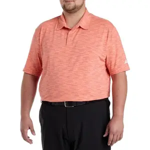 Adidas Big & Tall Spacedye Golf Polo Shirt - Coral Fusion