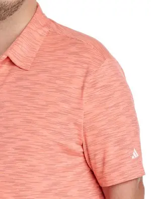 Adidas Big & Tall Spacedye Golf Polo Shirt - Coral Fusion