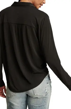 Lucky Brand Sandwash Shirt - Jet Black