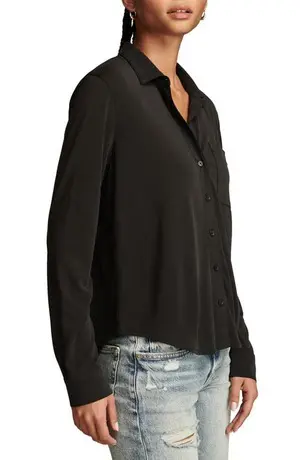 Lucky Brand Sandwash Shirt - Jet Black