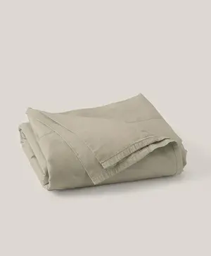 PACT Organic Room Service Sateen Flat Sheet Spray Green