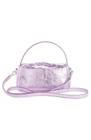 Acne Studios Micro Multipocket Crinkled Metallic Handbag