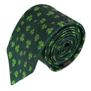 Trafalgar Trafalgar Shamrock Novelty Silk Necktie Green Shamrocks