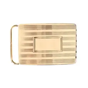Trafalgar 30mm Sterling Engine Turned Compression Belt Buckle - Gold