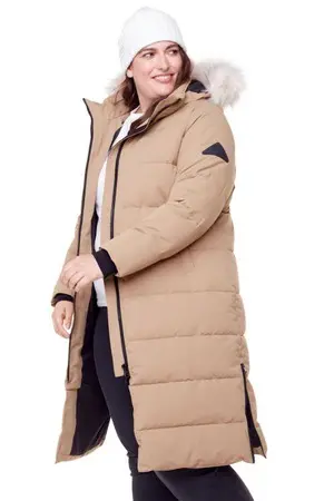 ALPINE NORTH Kluane Vegan Down Ultra Long Winter Parka - Camel