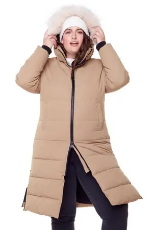 ALPINE NORTH Kluane Vegan Down Ultra Long Winter Parka - Camel