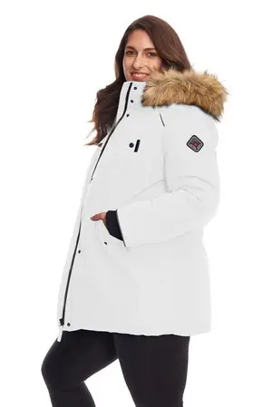 ALPINE NORTH Glacier Vegan Down Winter Parka Jacket - White