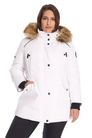 ALPINE NORTH Glacier Vegan Down Winter Parka Jacket - White