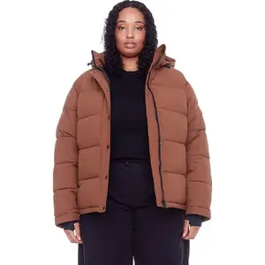 ALPINE NORTH Vegan Down Short Quilted Puffer Jacket - Maple