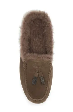 Brunello Cucinelli Genuine Shearling Slipper