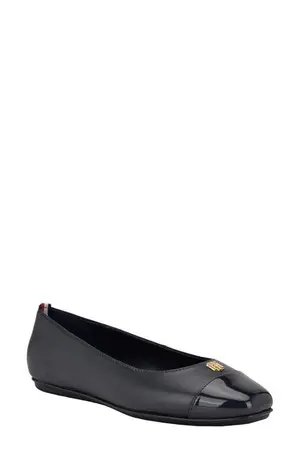 Tommy Hilfiger Bekim Cap-toe Flat - Dark Blue