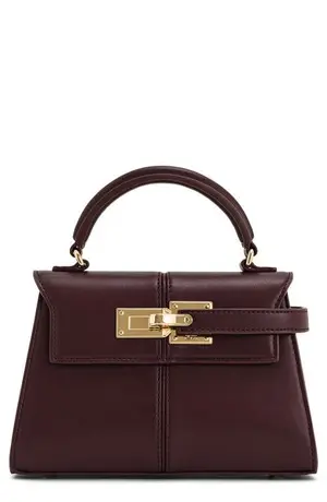 Jw Pei Elise Faux Leather Top Handle Bag - Deep Burgundy