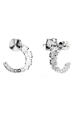 SWAROVSKI Matrix Pearl & Crystal Hoop Earrings