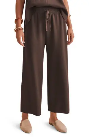 Splendid Winslow Crop Wide Leg Sweatpants - Java