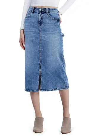 Wash Lab Denim Zip Up Skirts