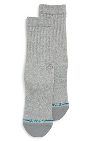 Stance Icon Quarter Crew Socks - Greyheather
