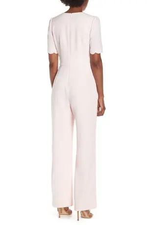 HARPER ROSE Scallop V-neck Jumpsuit