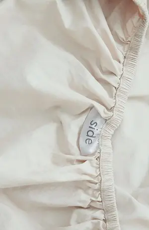 PACT Organic Cotton Organic Cool-air Percale Fitted Sheet - Bone