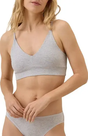 PACT Organic Cotton Everyday Classic T-shirt Bra - Light Heather Grey