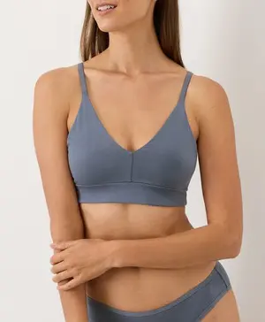 PACT Organic Cotton Everyday Classic T-shirt Bra - Light Steel Blue