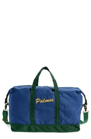 PALMES Logo Canvas Duffle Bag - Navy