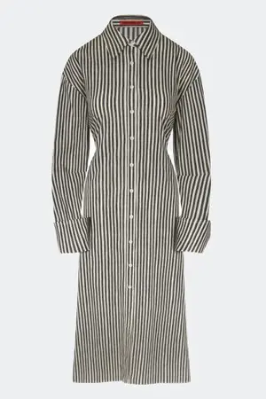 SIMONMILLER Loch Dress - Black/rice Flour Stripe