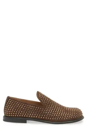 JW Anderson Crystal Embellished Suede Loafer