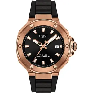 TISSOT T-race Powermatic 80 Silicone Strap Watch - Black