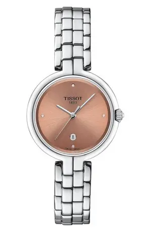 TISSOT Flamingo Diamond Bracelet Watch - Pink/silver