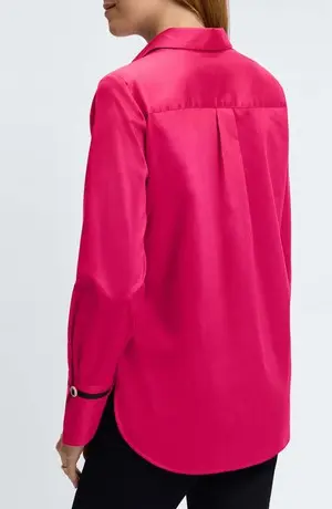 Foxcroft Iris Button-up Shirt - Ruby Pink