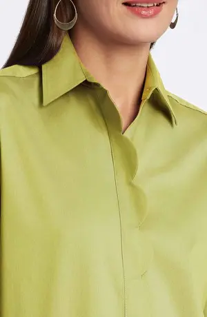 Foxcroft Layla Sateen Button-up Shirt