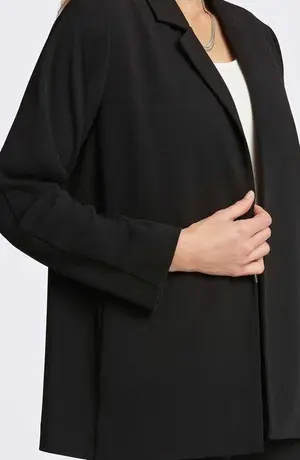 Foxcroft Morgan Crepe Knit Blazer - Black