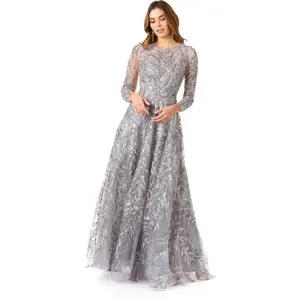 LARA NEW YORK Embellished Tulle Gown