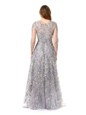 LARA NEW YORK Embellished Tulle Gown