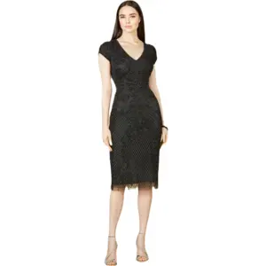 LARA NEW YORK Cap Sleeve Midi Gown