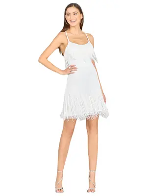 LARA NEW YORK Fringe Dress - Ivory