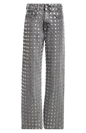 HAIKURE Winona Studded Relaxed Straight Leg Jeans
