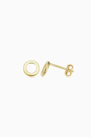 ORADINA 14k Full Circle Stud Earrings