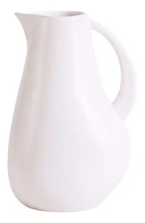 GHARYAN STONEWARE Pitcher Kuduo - White