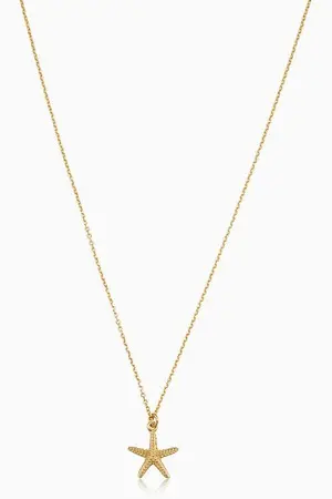 ORADINA 14k Starfish Pendant Necklace - Yellow Gold