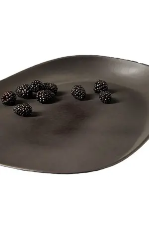 GHARYAN STONEWARE Stoneware Long Serving Platter - Black